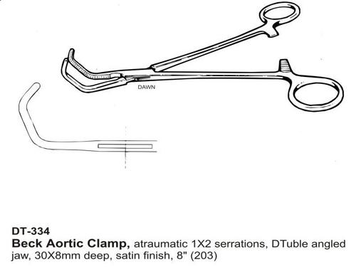 Steel Beck Aortic Clamp at Best Price in Jalandhar | Army Surgical Works