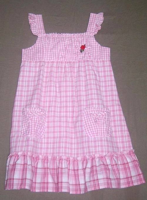 100% Cotton Yarn Dyed Check Girls Dress W Pocket at Best Price in Delhi ...
