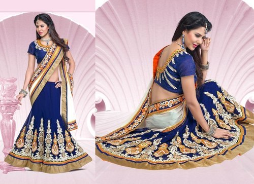 Prettiness Embroidered Lehenga Saree at Best Price in Surat | G. S ...