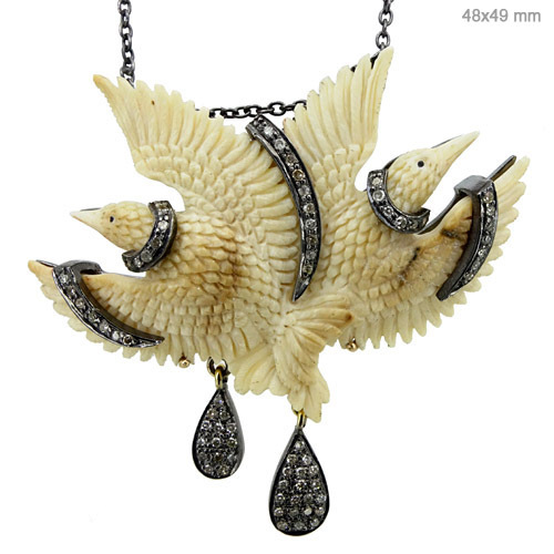 Ivory Diamond Pendant at Best Price in Jaipur, Rajasthan | Gemco ...