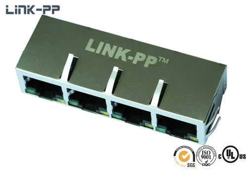 1x2 Port 10/100/1000 Base-t Tab-up 2-6610144-6 Rj45 Connector With Leds ...