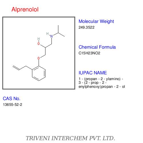Alprenolol at Best Price in Vapi, Gujarat | Triveni Interchem Pvt. Ltd.