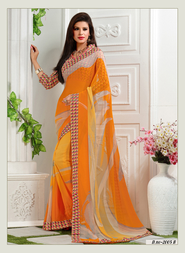 Sarees With Digital Borders at Best Price in Surat | Only Okay Sarees