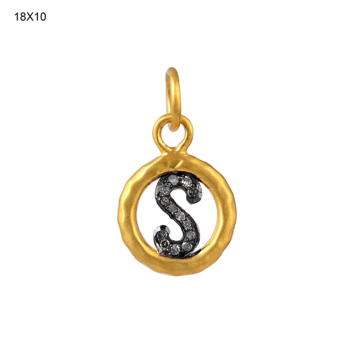 18k Gold Diamond Alphabet Pendant at Best Price in Jaipur | Gemco Designs