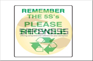 Visual Workplace Recycling Signs - Remember The 5s's Please Recycle at ...