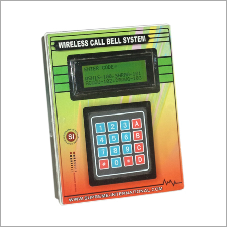 Wireless Call Bell System - Manufacturers, Suppliers & Dealers