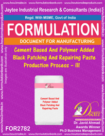 Cement Based And Polymer Added Black Patching And Repairing Paste-iii ...