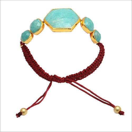 925 Silver Amazonite Gold Plated Bracelet at Best Price in Jaipur ...
