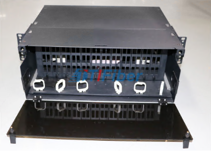 4U Slidable Fiber Optic Patch Panel For Mtp / Mpo Fiber Cassette Module ...