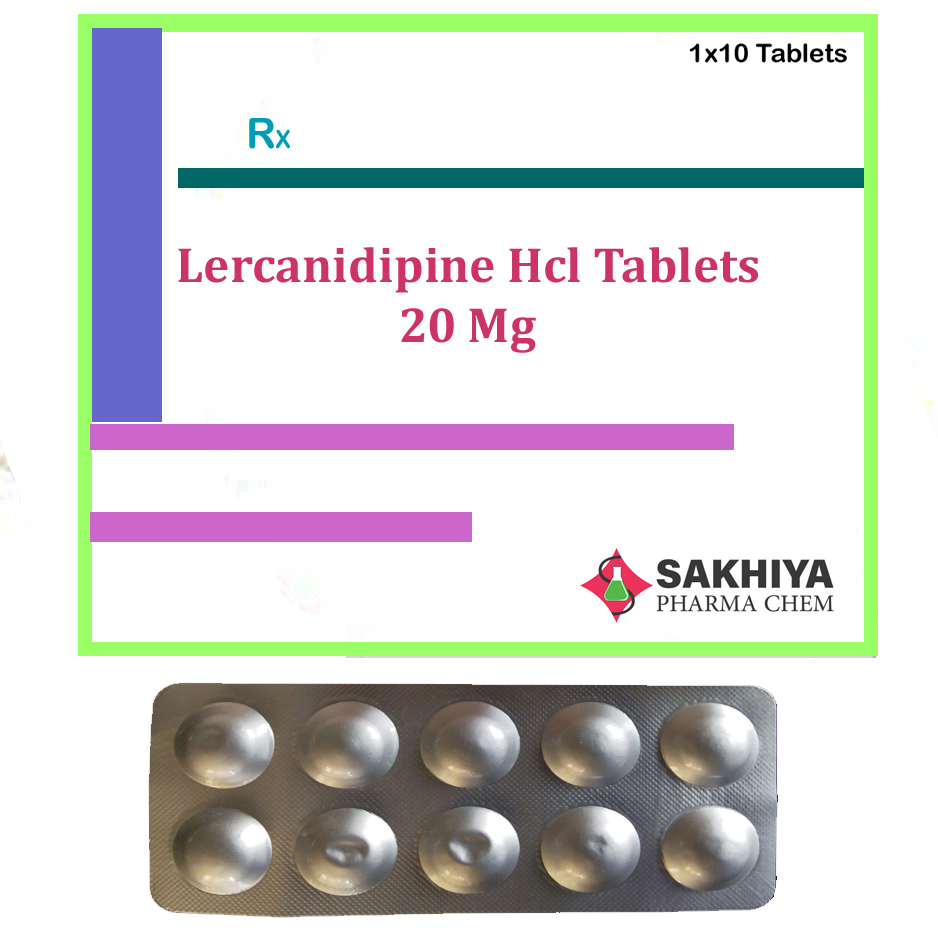 Lercanidipine Hcl 20mg Tablets Manufacturer,Exporter,Supplier