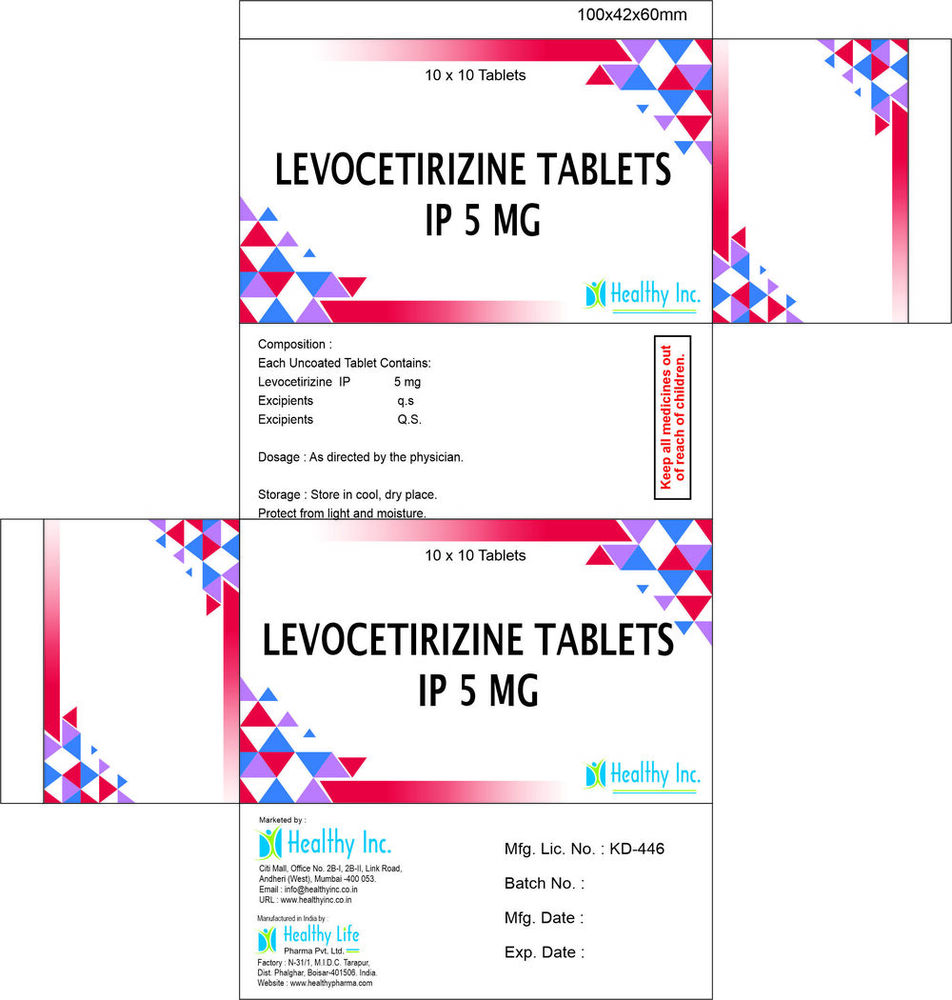 Levocetirizine Tablets Generic Drugs at Best Price in Mumbai | Healthy ...