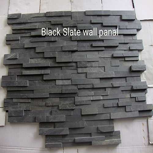 Black Slate Wall Panel Stone Solid Surface at Best Price in Tandur ...