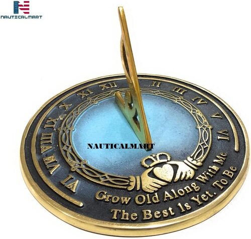 Nautical-mart Brass Sundial Grow Old With Me (blue Color) at Best Price ...