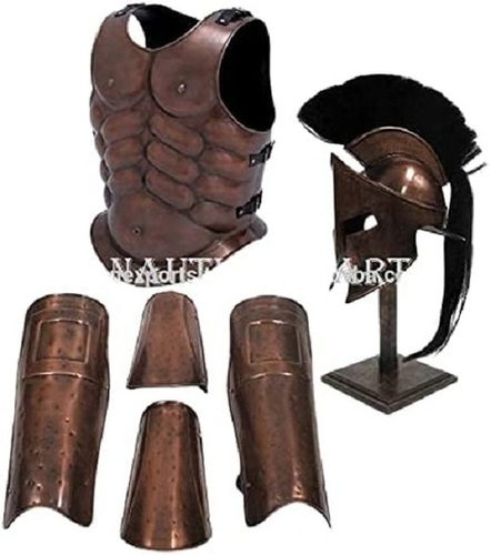 Nauticalmart Spartan Armor Set Muscle Armor Helmet Leg Guard Hand Guard ...