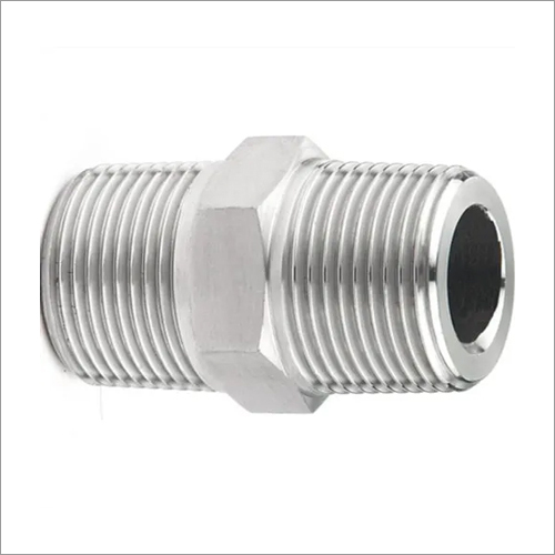 Silver Stainless Steel Threaded Hex Nipple at Best Price in Mumbai ...