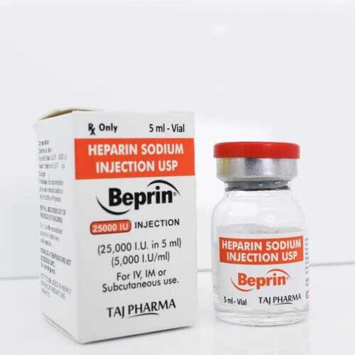 Heparin Sodium Injection Usp 25000 Iu/5Ml (5000 Iu/Ml at Best Price in Mumbai | Taj ...