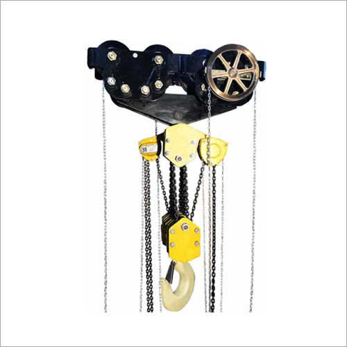 Multicolor 50 Ton Trolley Mounted Chain Pulley Block at Best Price in ...