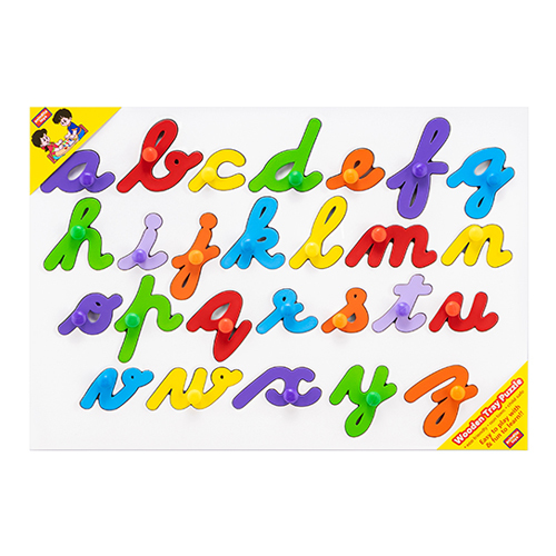 Cursive-Small Alphabets Puzzle With Knobs Age Group: 3 Year Plus at ...