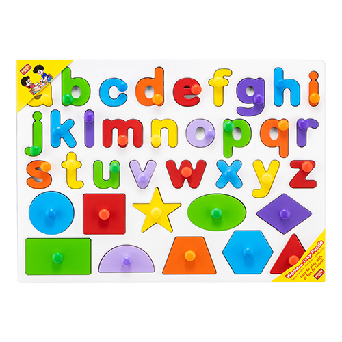 Small Alphabets With 10 Shapes With Knobs Age Group: 3 Year Plus at ...