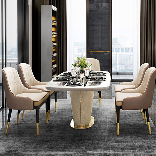 Machine Made 5 Seater Dining Table Set at Best Price in Ludhiana | Aumento