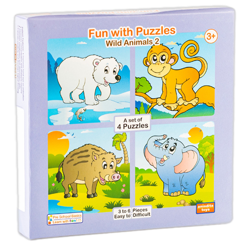 Fun With Puzzles Wildanimals Ii Age Group: 3 Years Plus at Best Price ...