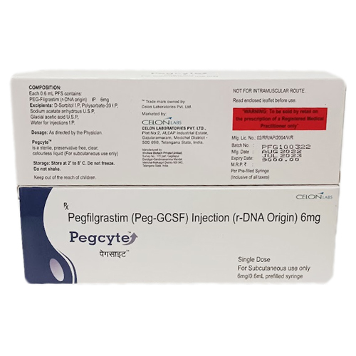 Liquid 6 Mg Pegcyte Injection at Best Price in Mumbai | Medisus Pharma