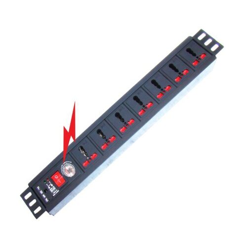 Mx 7 Outlet 15 Amp Universal Socket With Child Safety Shutter, Spike ...