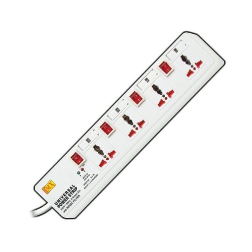 Mx 4 Outlet Universal Power Strip With Individual Fuse & Switch For ...