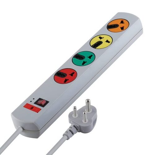 Mx 180 Rotatable 4 Universal Socket Power Strip, Master Switch, Fuse ...