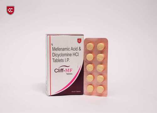 Cliff Mr Tablet Ingredients: Mefenamic Acid 250 Mg And Dicyclomine 10 ...