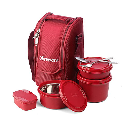 Lb09 Red Lunch Box Size: Different Available at Best Price in Sonipat ...