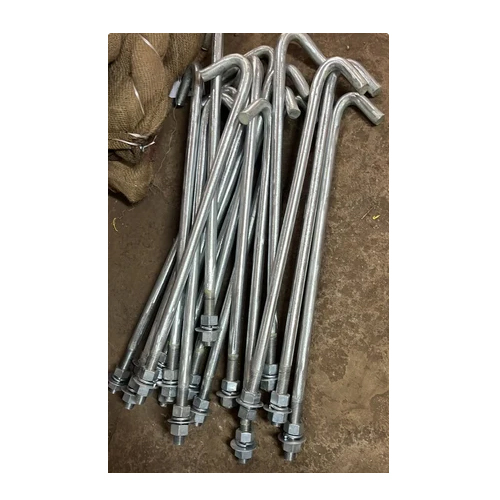 Gray Hot Deep Galvanized J Hook Type Foundation Bolts at Best Price in ...
