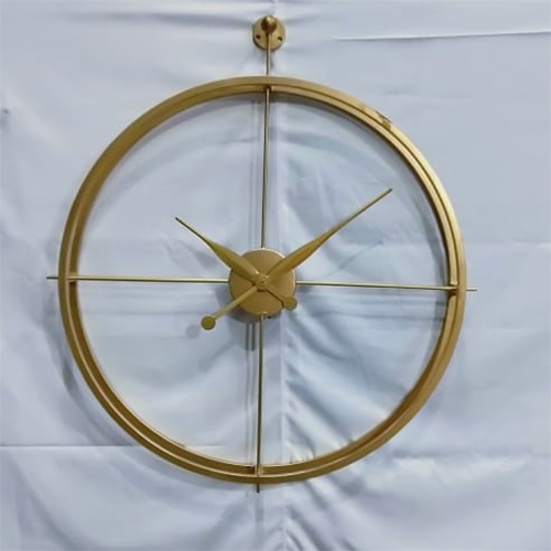 Golden Metal Wall Clock at Best Price in Moradabad | Sarkar Sahab ...