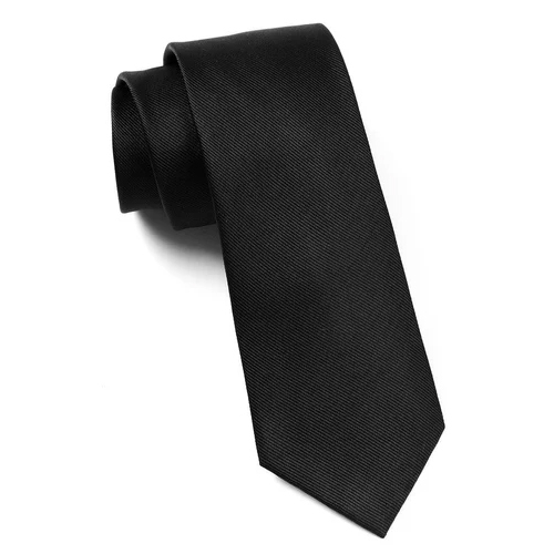 Plain Mens Black Polyester Ties at Best Price in Delhi | D K Uniforms