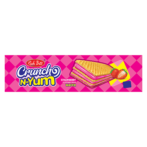Chocolate Rich Bite Crunch N Yum Strawberry Flavoured Cream Wafer at ...