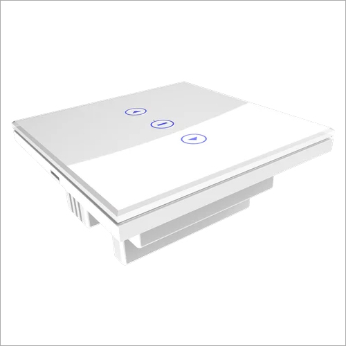 Plastic 2 Modular White Curtain Controller Touch Switch At Best Price In Mumbai Fox Domotics