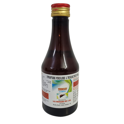 Liquid Cyproheptadine Hydrochloride And Tricholine Citrate Syrup at ...