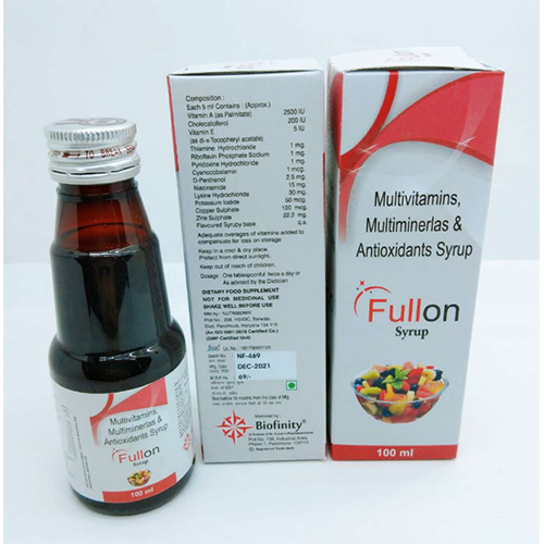 Fullon Syrup Ingredients: Multivitamin + Multiminerals + Antioxidant at ...