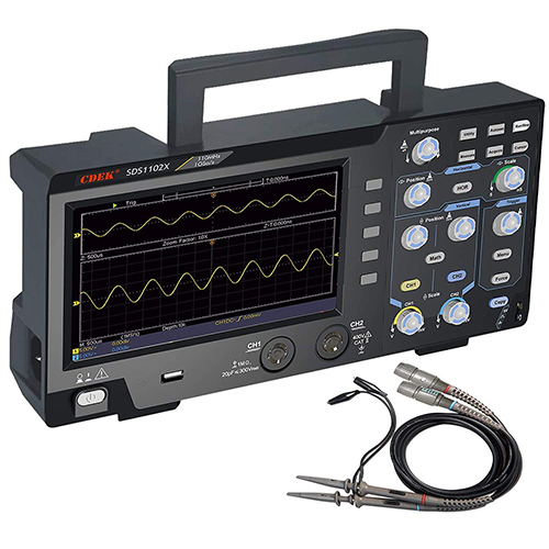 2 Channel Oscilloscope 110Mhz Bandwidth 1Gs Sampling Rate 7 Lcd Display ...