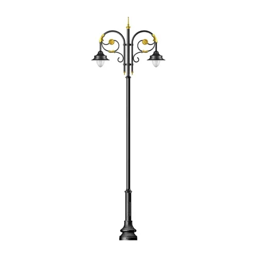 Black-golden 9 Feet Dual Arm Ornamental Cast Iron Poles at Best Price ...