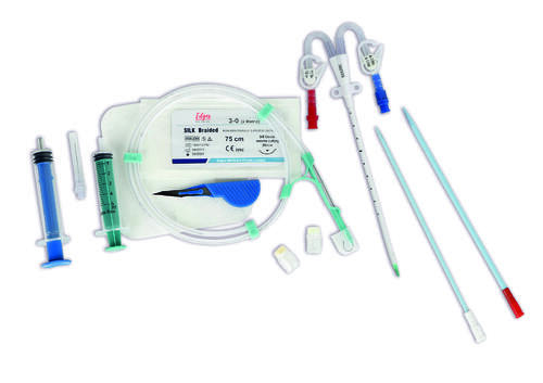 White Hemodialysis Catheter Set Triple Lumen 12fr - Emergency Dialysis ...