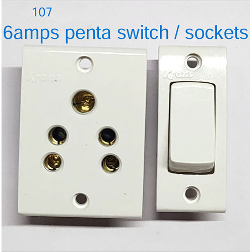6a Penta Switch Socket - White Color | Warranty Included, Ideal For ...