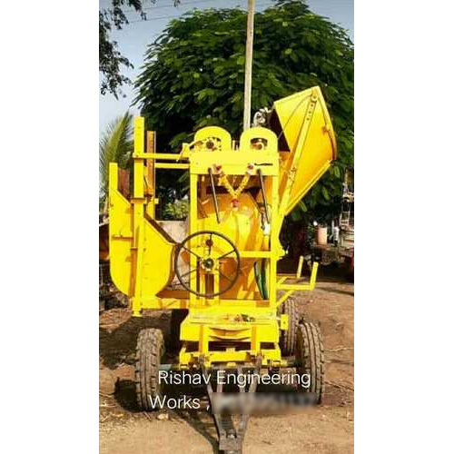 Long Lasting Concrete Mixer Machine With Hopper And Lift Attached And ...