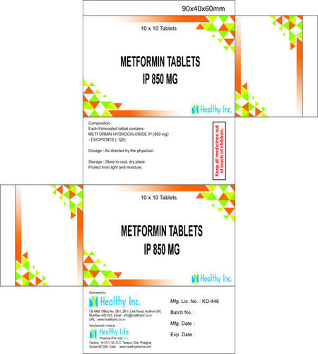 Metformin Tablets 850 Mg at Best Price in Mumbai | Healthy Inc.