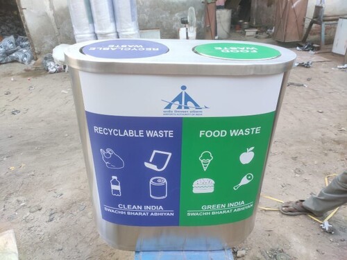 Stainless Steel Duo Dustbin at Best Price in New Delhi | Raj Enterprises