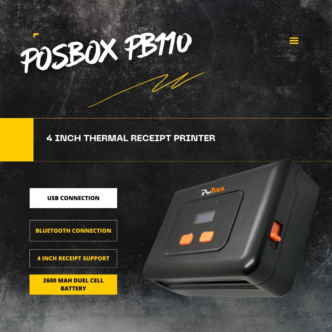 4 Inch Portable Bluetooth Thermal Printer - 110mm Paper Width, 70mm/sec ...