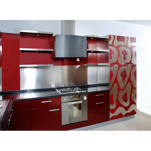 Red Themed Modular Kitchen - Feature: Durable at Best Price in Delhi ...