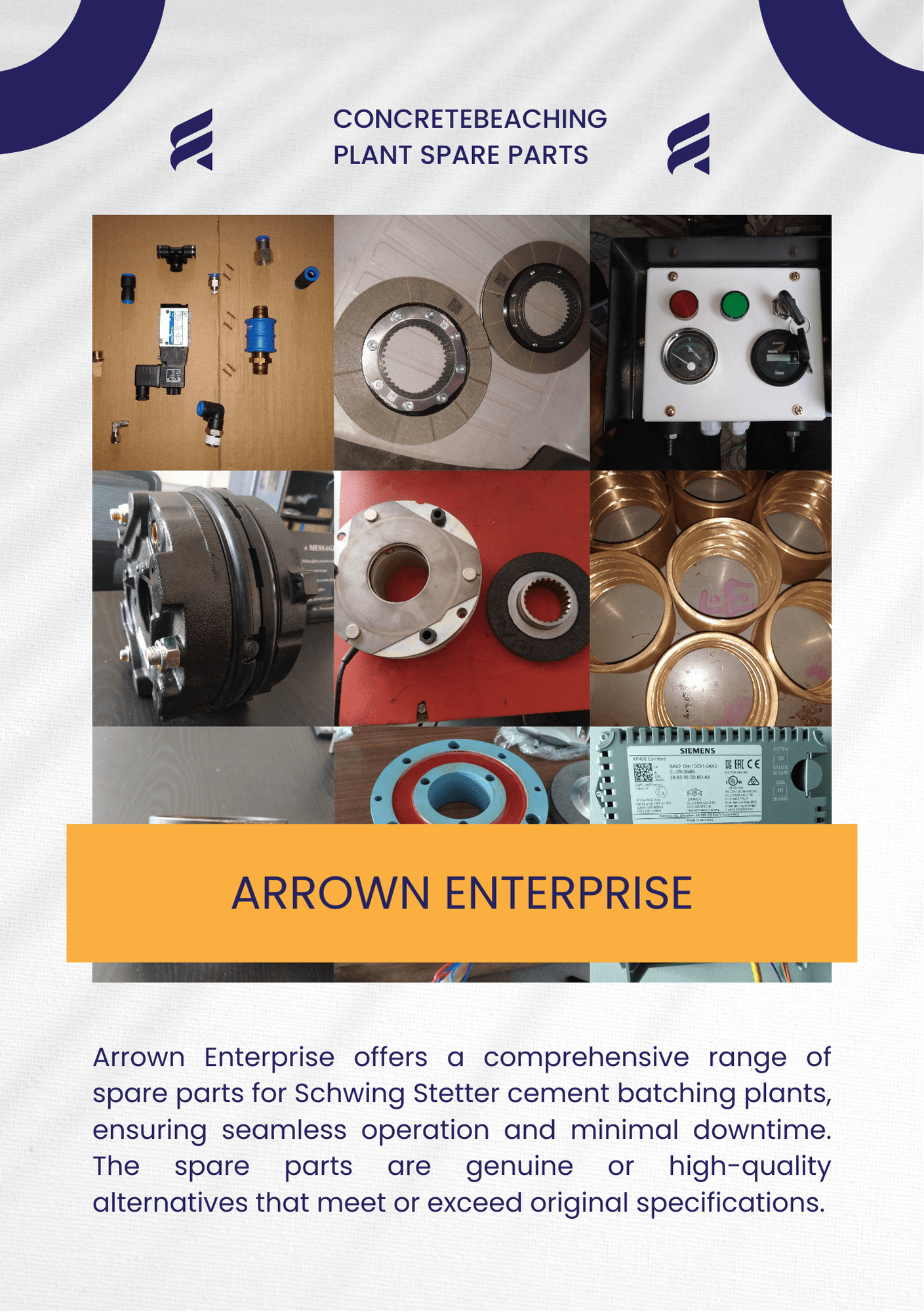 Batching Plant Spare Parts at 18880.00 INR in Ahmedabad | Arrown Enterprise