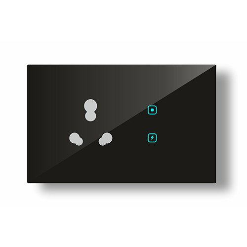 Touch 2 Switch - 230v Digital Output Socket | 16a Capacity, Sleek Black ...