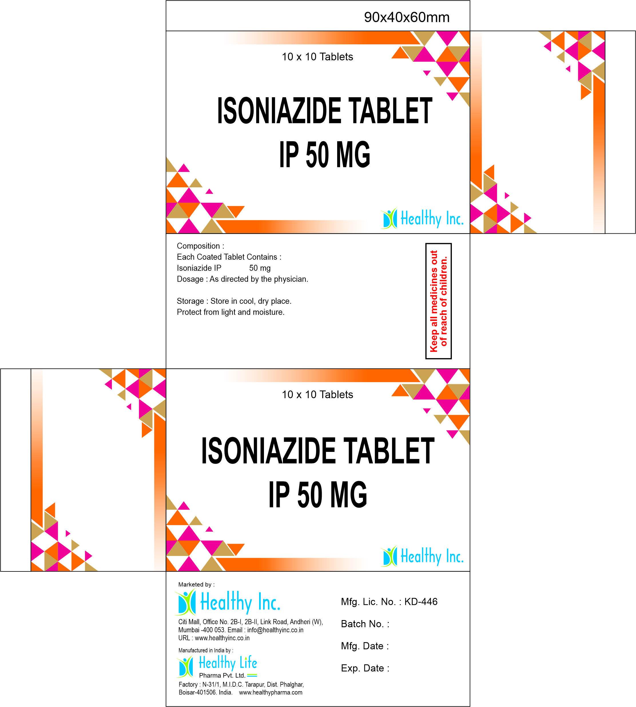 Isoniazid Tablet 50mg at Best Price in Mumbai, Maharashtra | Healthy Inc.